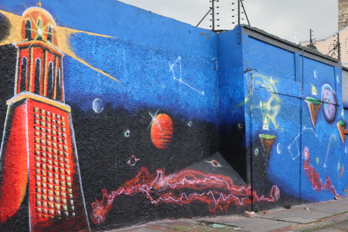 Mural comunitario en la Gran Logia de Colombia